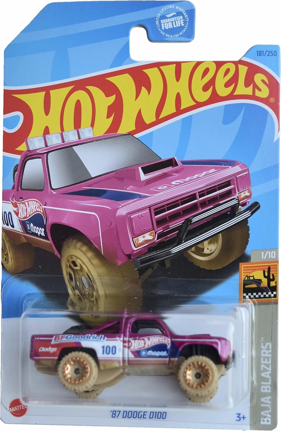 Amazon.com: Hot Wheels '87 Dodge D100, Baja Blazers 1/10 [Pink] 181/250 : Arts, Crafts & Sewing