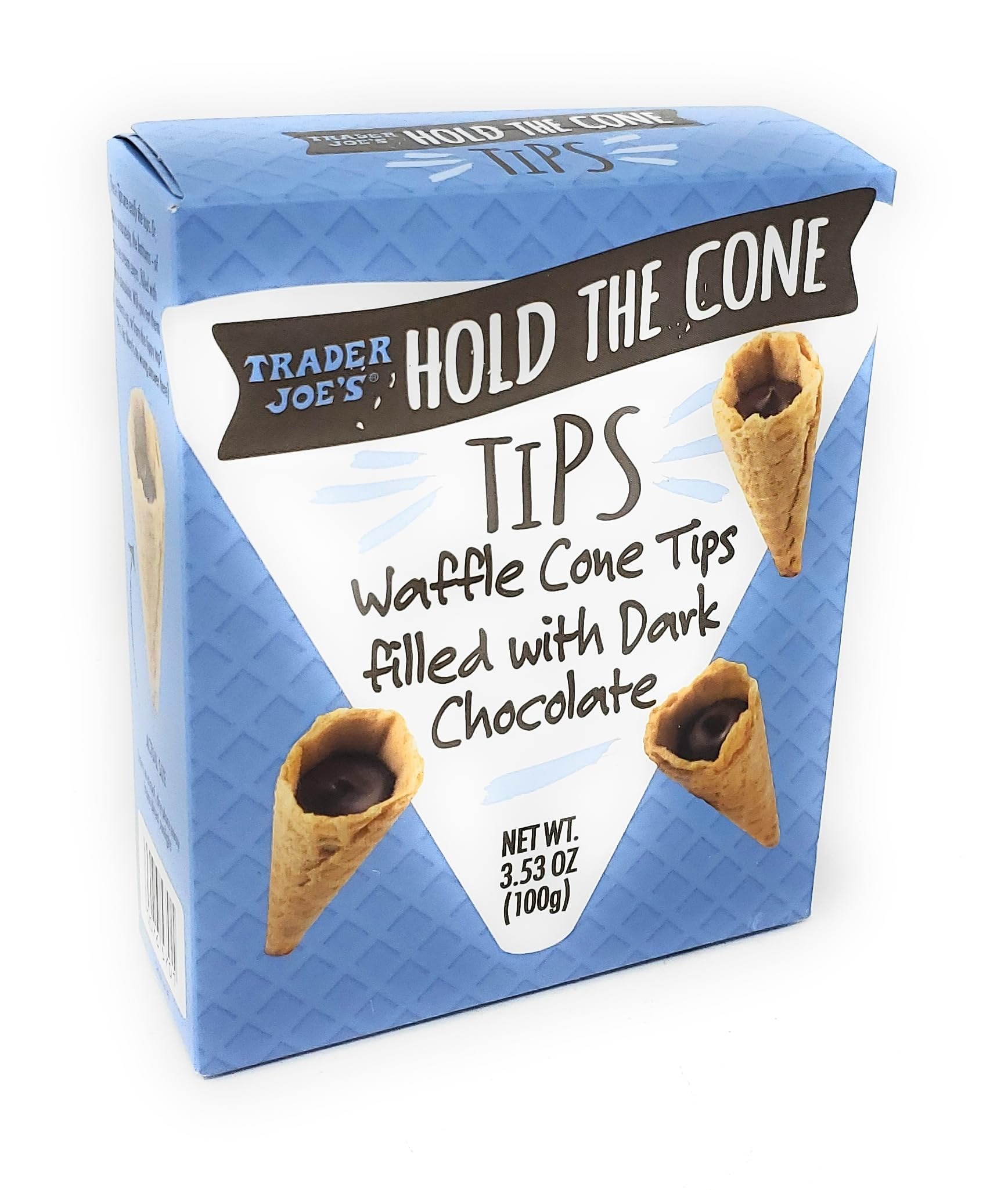 Amazon.com: Trader Joes Hold The Cone Tips, Waffle Cone Tips Filled With Dark Chocolate, 3.53 oz ...
