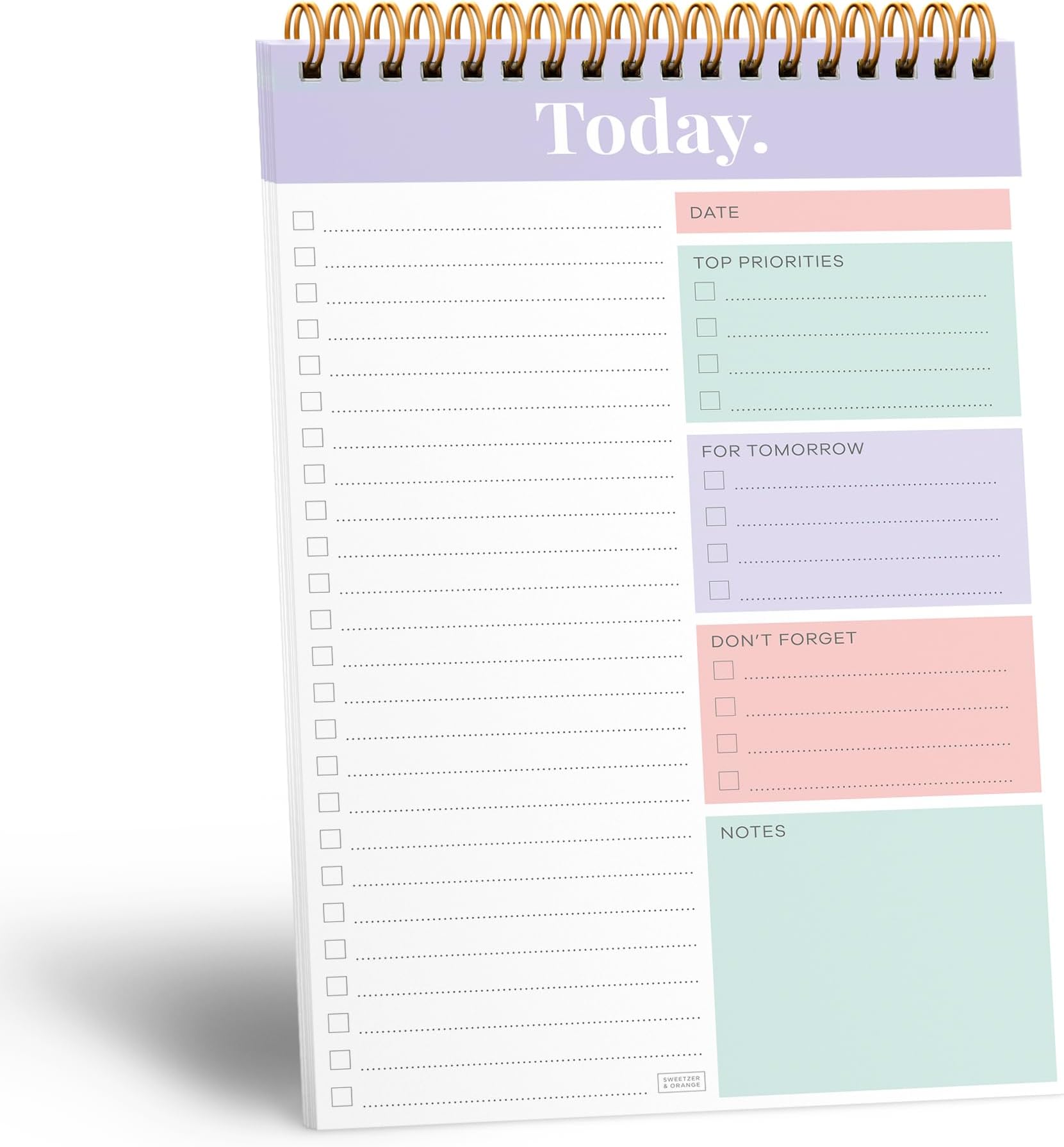 Amazon.com : Ink+Volt Dashboard Spiral Deskpad | Undated Weekly Planner ...