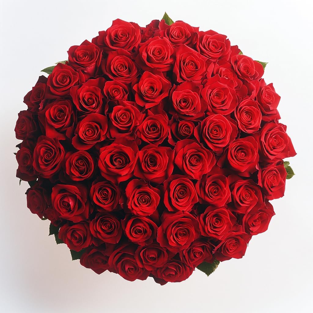 Amazon.com : GlobalRose Fresh Cut Red Roses - 100 (4 Bundles of 25 ...