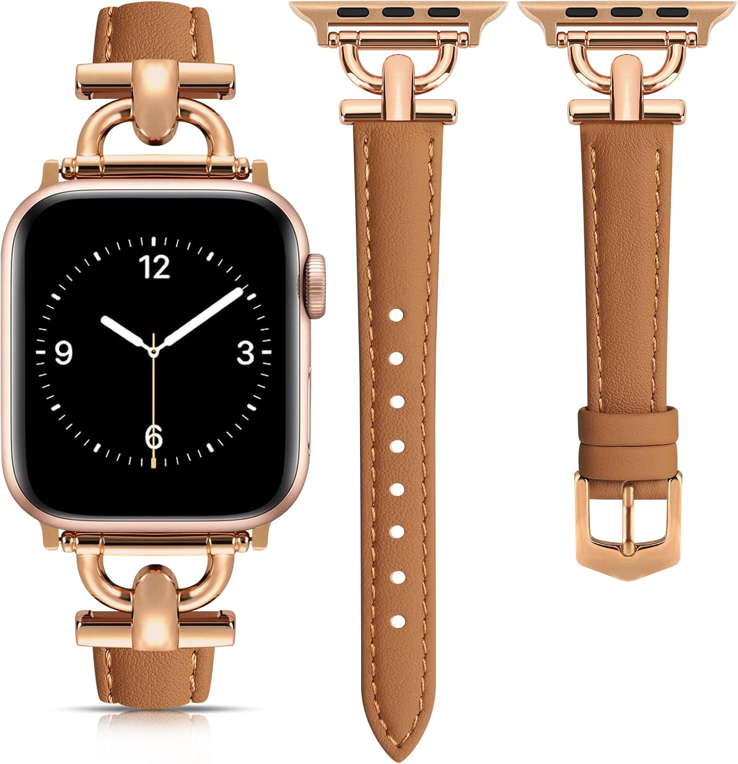 Amazon.com: Leather Band Compatible with Apple Watch Bands for Women ...