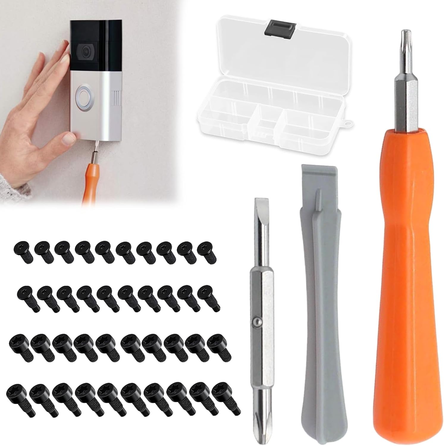 Ring Doorbell Replacement Security Screws and Screw driver Kit ...