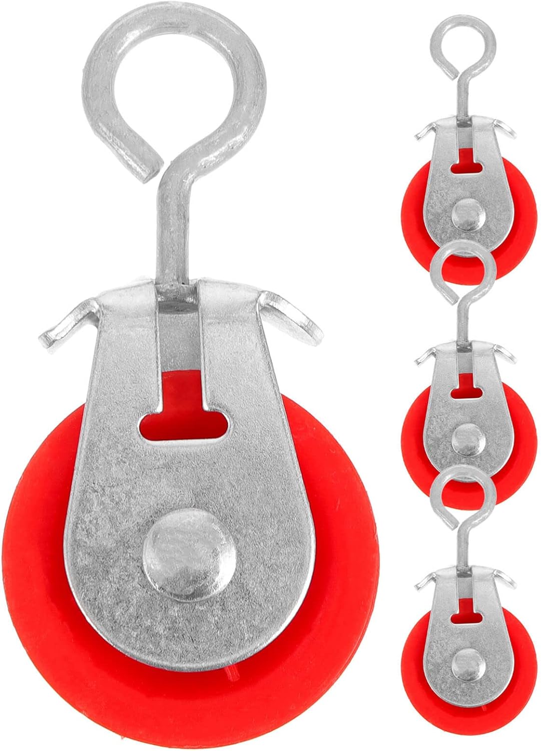 Amazon.com : Happyyami 4pcs Pulley System Cables Door Tension Spring ...