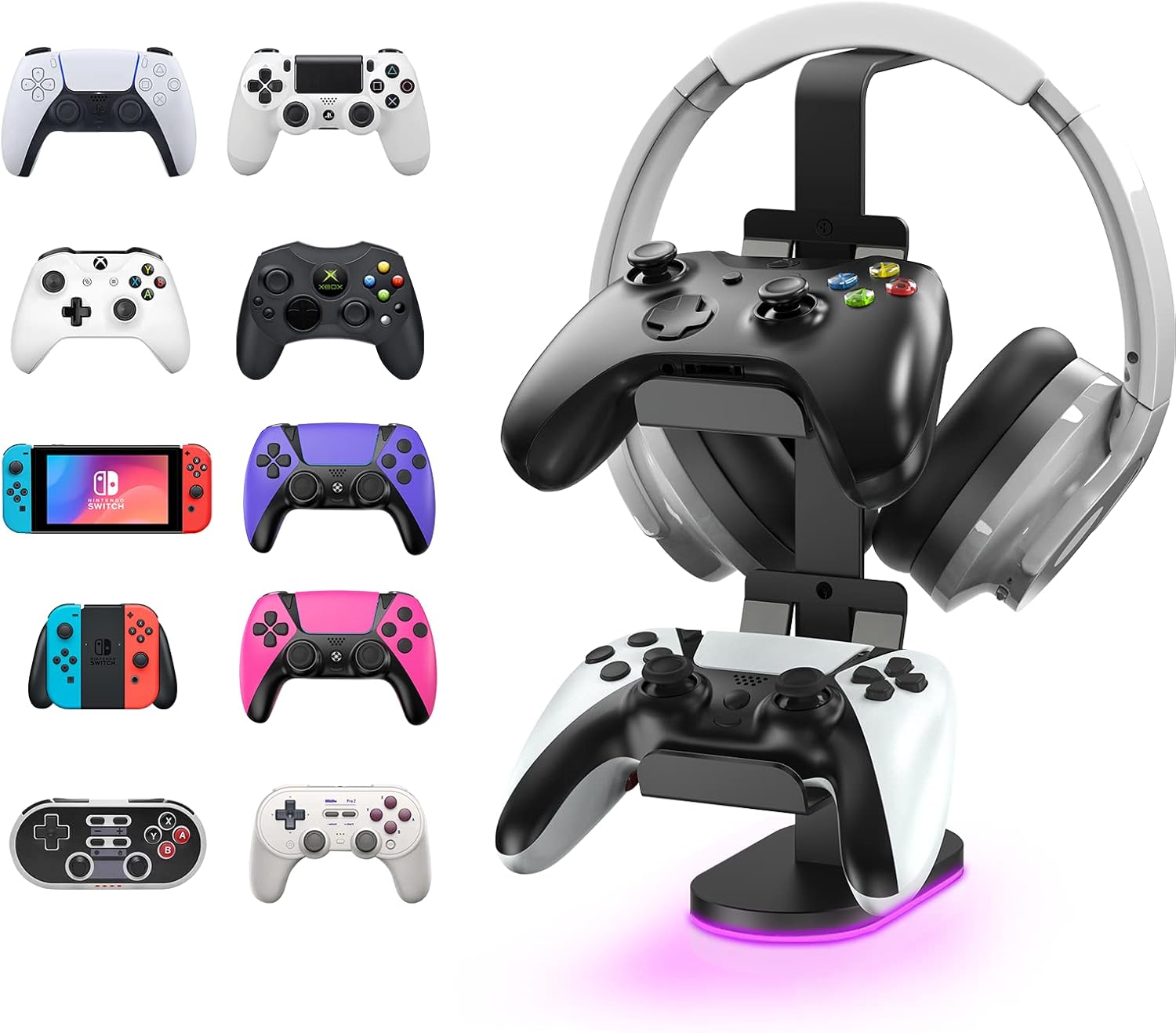 Amazon.com: OUBANG Controller Stand 2 Tiers with Cable Organizer for ...