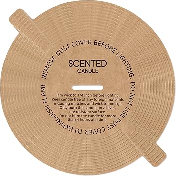 Amazon.com: CandMak Candle Dust Covers, 48pcs Printed Kraft Card Candle ...