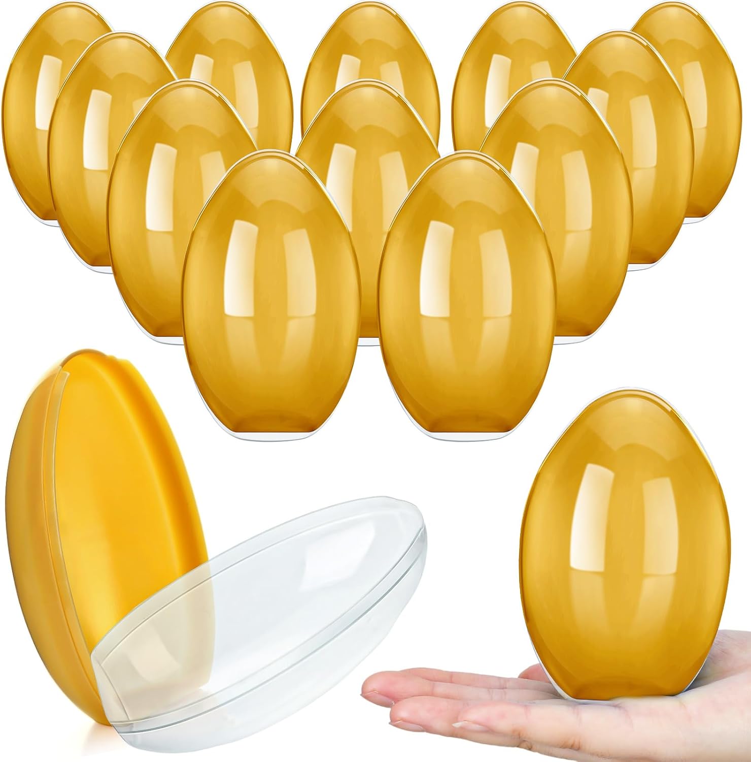 Amazon.com: Leitee 12 Pcs 4.7 Inch Large Easter Eggs Plastic Fillable ...