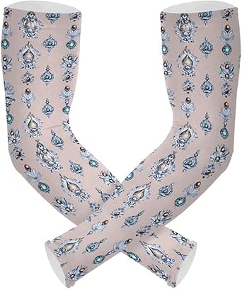 Amazon.com: Blue Shell Gem Cooling Arm Sleeves,UV Sun Protection Arm ...