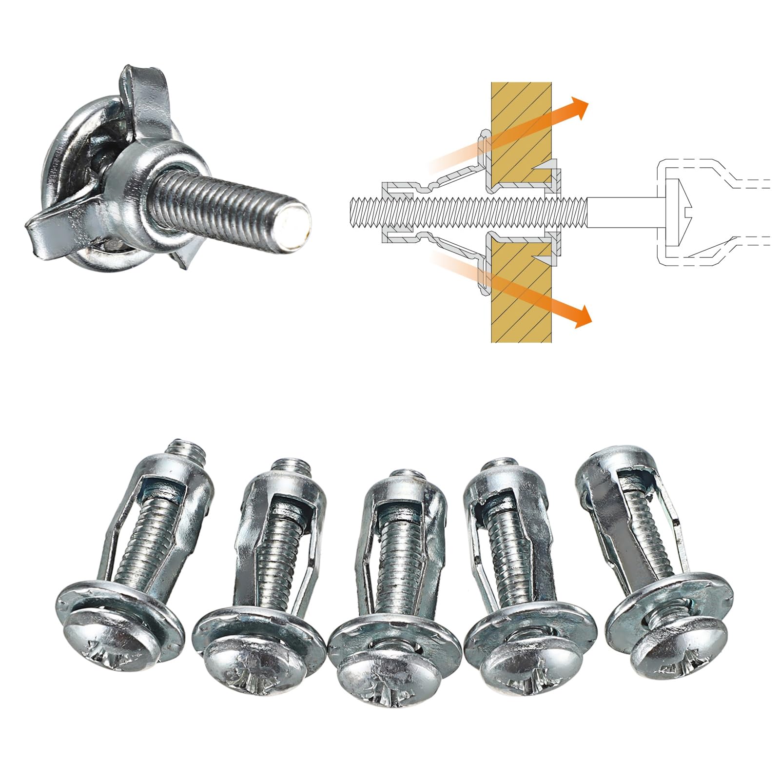 Snapklik.com : OwnMy 15PCS M4 X 20 Hollow Door Anchors And Screws ...