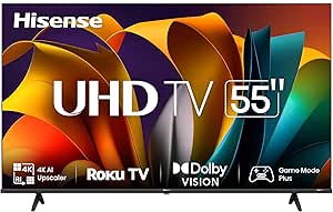 Hisense 55" 4K UHD Roku Smart TV with AI Upscaler & DTS Sound