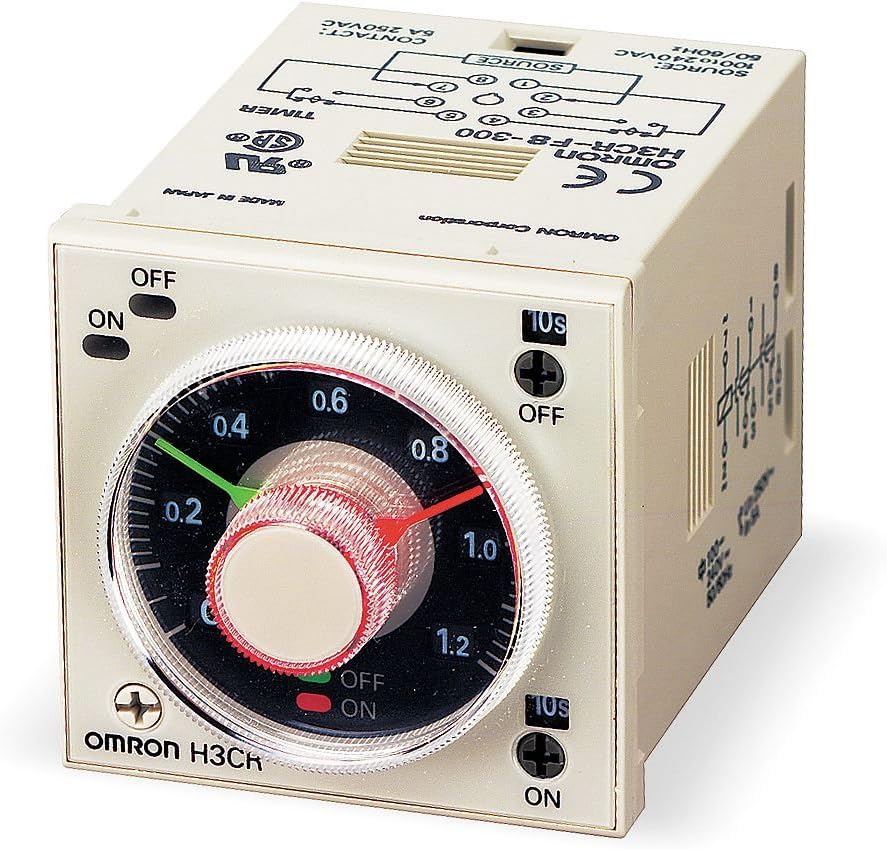 Omron H3CR-F8 AC100-240/DC100-125 Twin Timer, Flicker OFF Start, DPDT ...