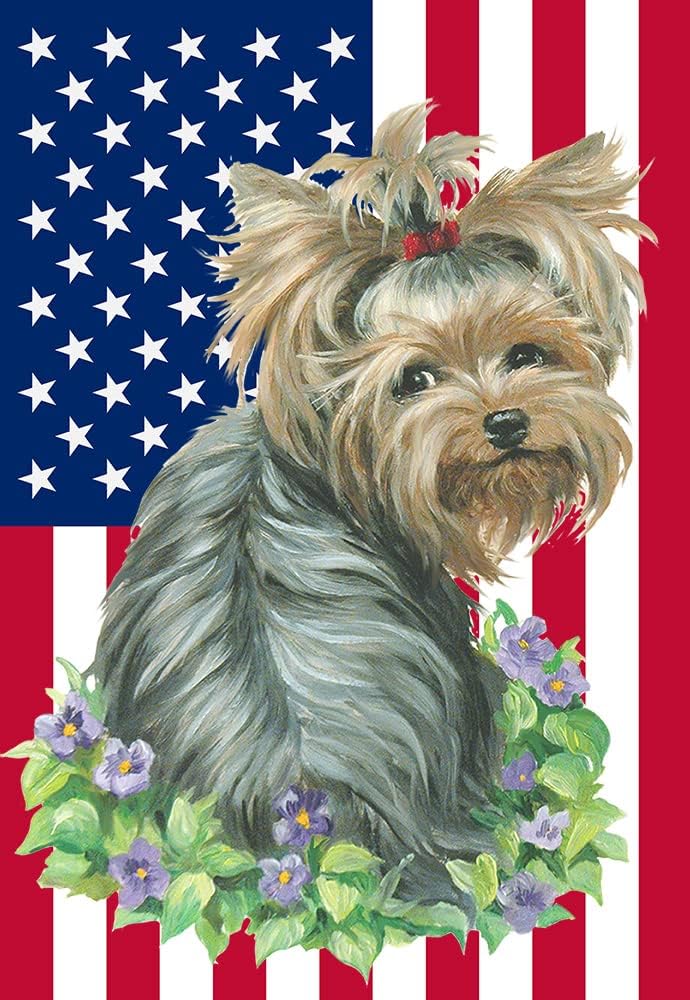 Amazon.com : Yorkie Puppy Cut - Best of Breed All-American Patriotic I ...