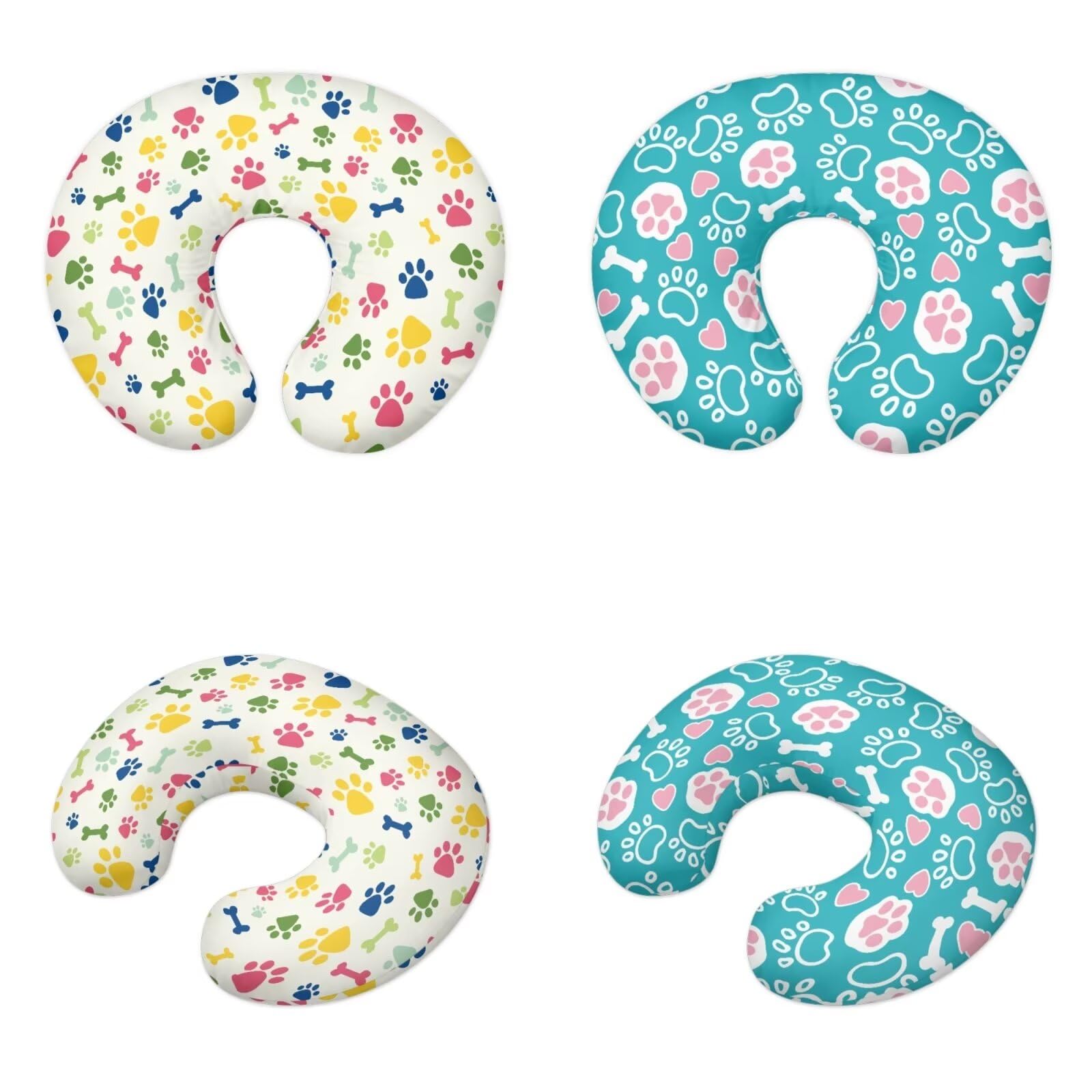 Snapklik.com : Goronwyfloyd 2 Sets Dog Paw And Bone Nursing Pillow ...