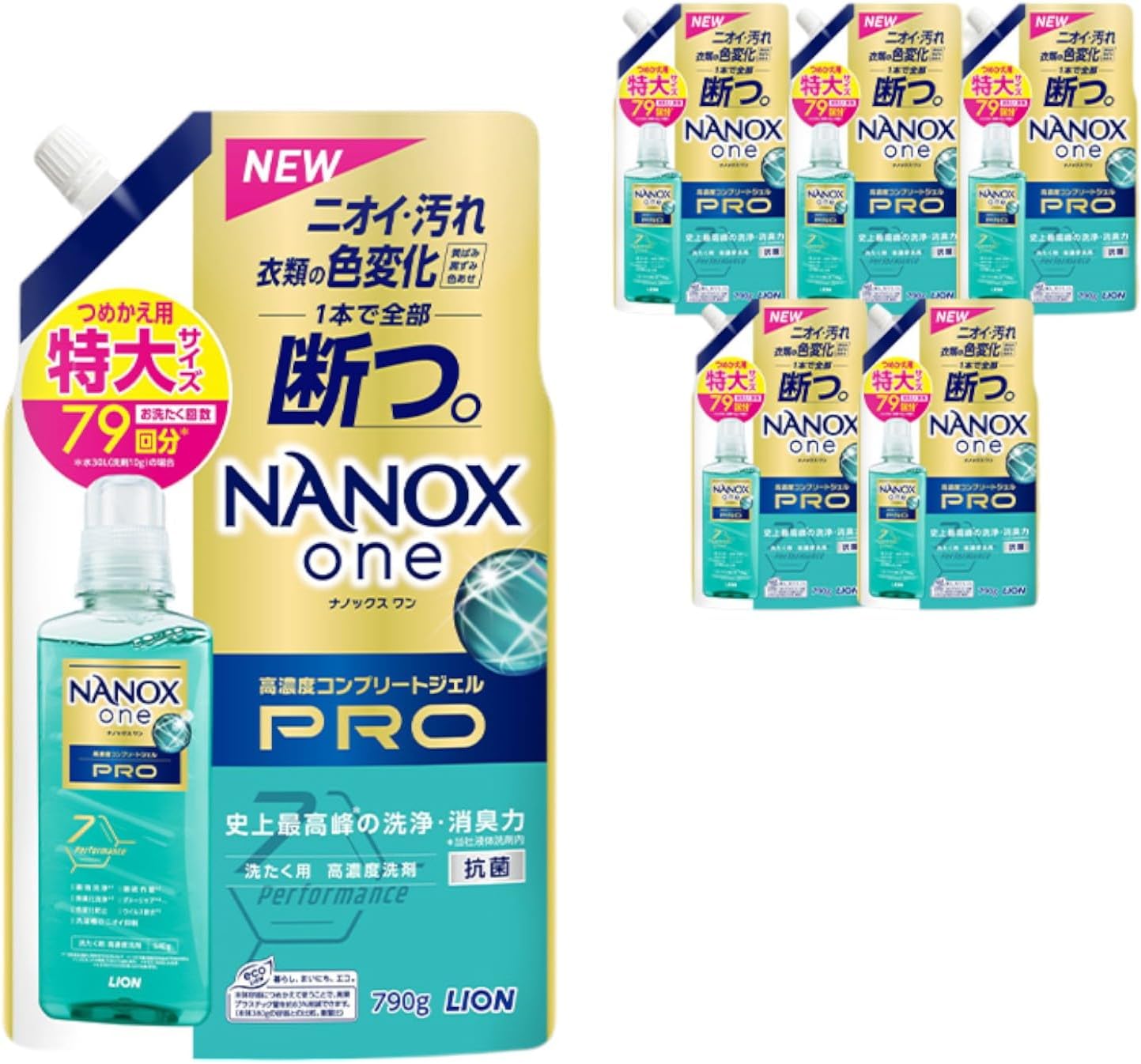 Amazon.co.jp: NANOXonePRO (6 Extra Large Refills), Lion Laundry ...