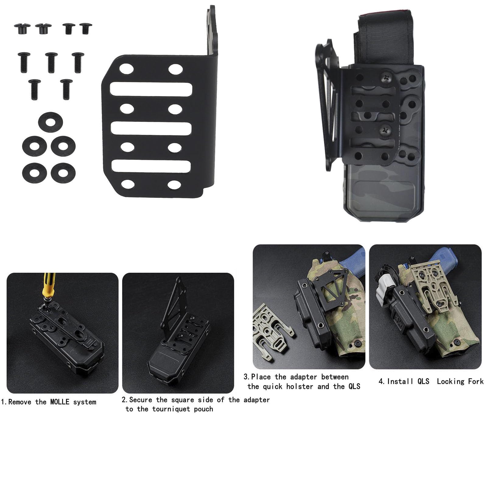 Drop Leg Platform Mount, Right Handed Holster, Quick Release System Kit ...