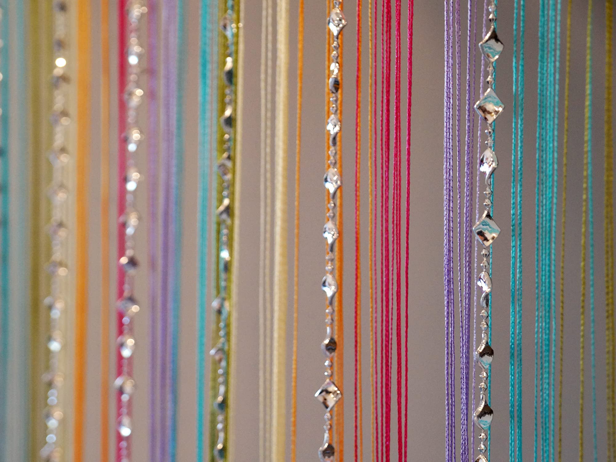 Buy PINDIA Decorative String Thread Room Door Curtain-Multicolor : 7ft ...