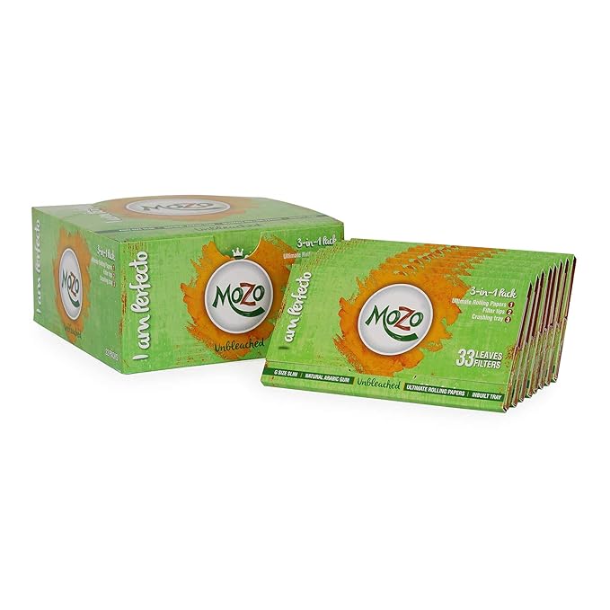BONGCHIE Mozo w/Filter/Natural Rolling/22 Booklets Per Box/33 Papers In ...