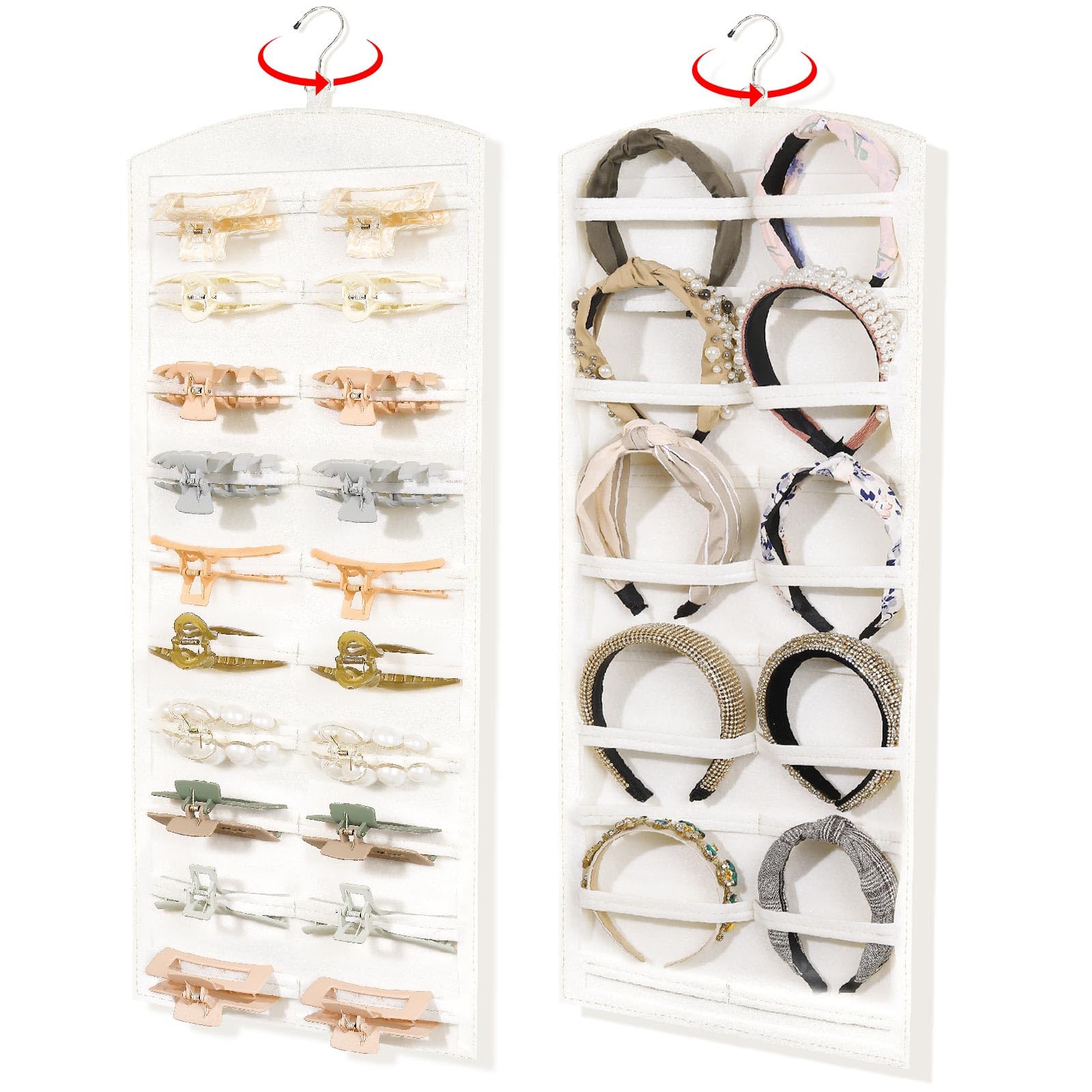 Amazon.com: OAOLEER Claw Clip Organizer, Double-Sided Hair Clip ...