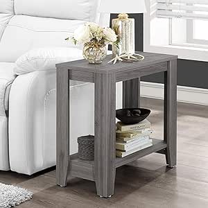 Amazon.com: Contemporary Design Accent Rectangular Side End Table, Gray ...