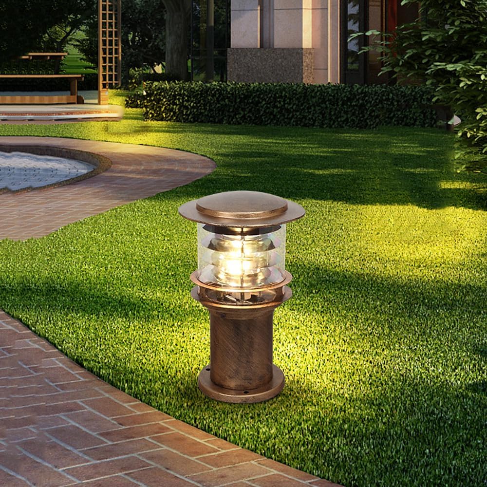 SLAWA Outdoor Post Caps Lights Aluminum Landscape Pathway Lamps With ...