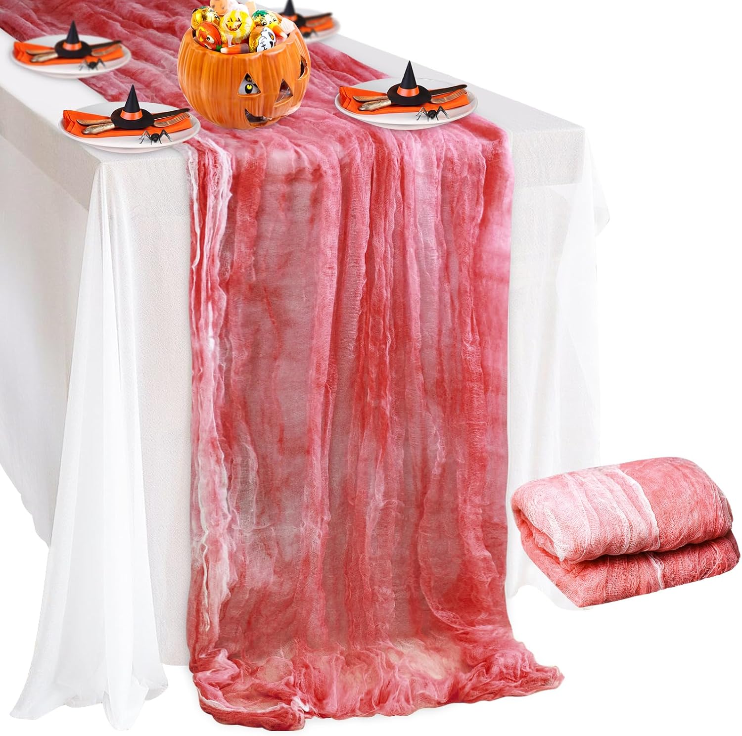Amazon.com: Jeyeou Halloween Creepy Cloth Bloody Table Runner Scary ...