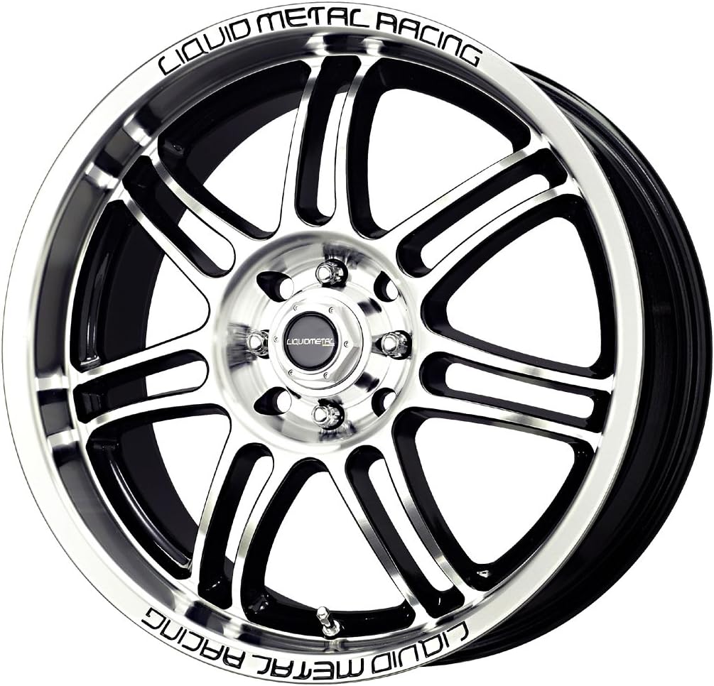 Amazon.com: Liquid Metal Velocity Black Machined Wheel (17x7.5"/5x100mm ...