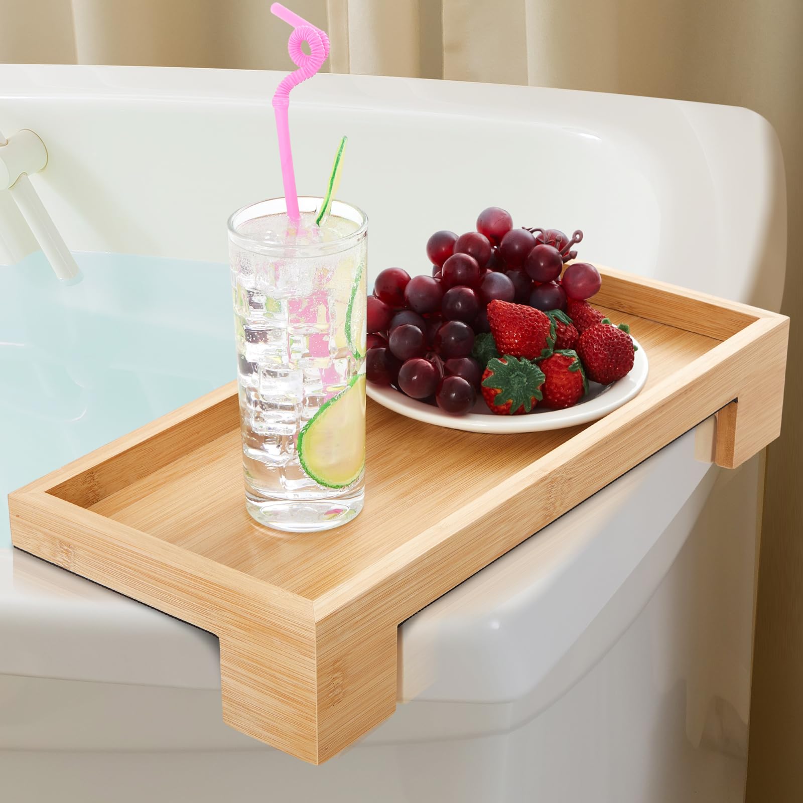 Amazon.com: Beeveer Bamboo Hot Tub Tray Table for Drinks Waterproof ...