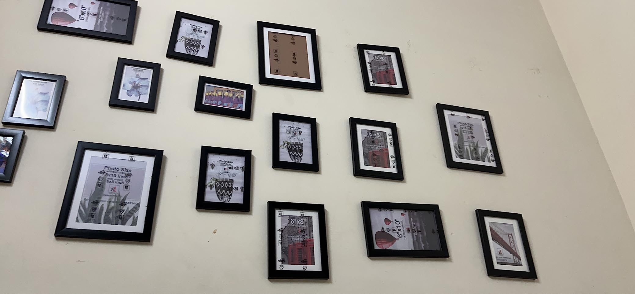 READY 2 DECOR Photo Frame Set of 9 Picture Frames for Wall Hanging (6x8 ...