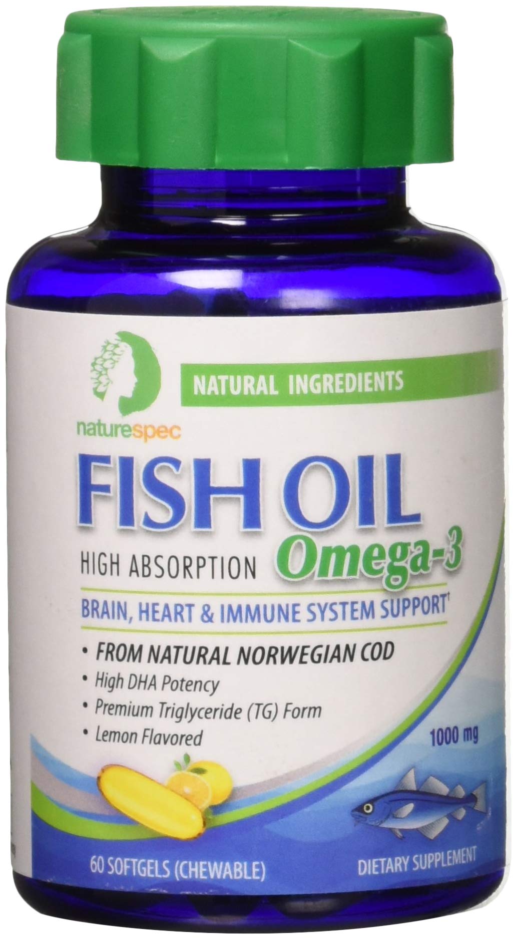 Buy Nature Spec Fish Oil 1000mg High Absorption Supplement TG Form ...
