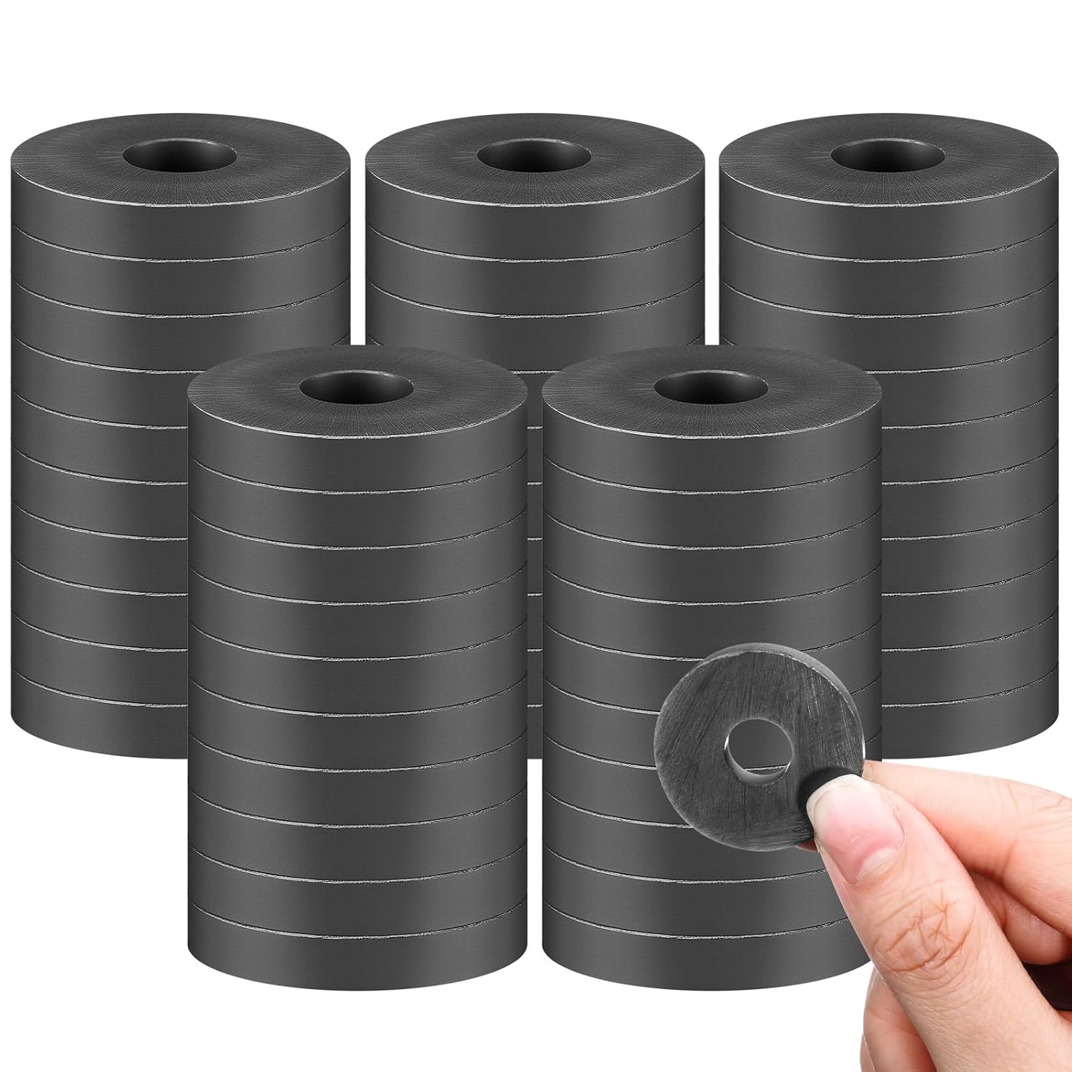 Amazon.com: Relaxweex 50 Pcs 1.25 Inch Round Ferrite Ring Magnets ...