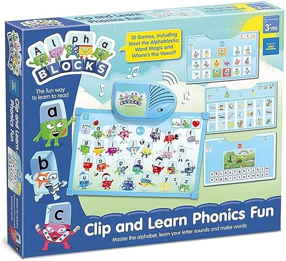ALPHABLOCKS Clip & Learn Phonics Fun Toy - Interactive Alphabet ...