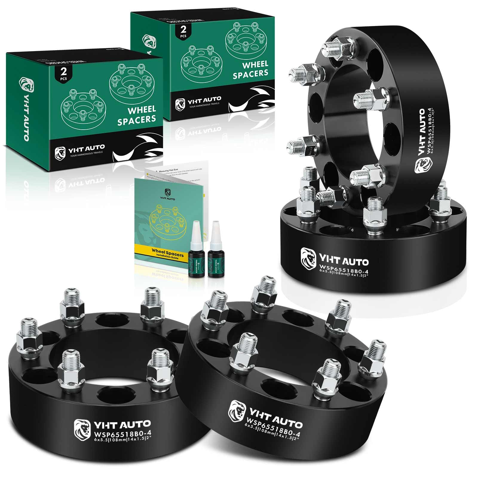 YHTAUTO 6x5.5 Wheel Spacers 2 inch Fits Chevy Silverado 1999-2024 ...