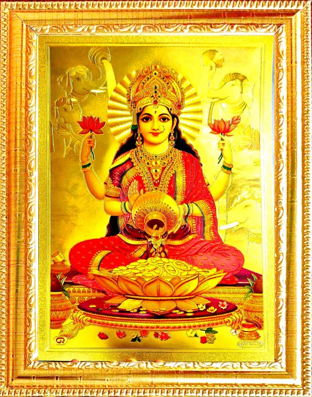 VCARTNOW GODDESS LAXMI PHOTO FRAME Size (33 x 24 cm) | Religious Frame ...