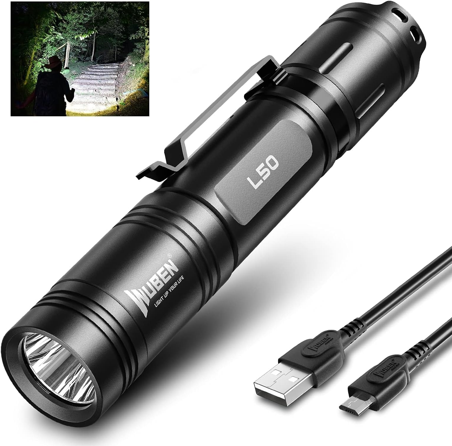 Shadowhawk Flashlight Rechargeable Torch Light, 20000 Lumens Flash ...