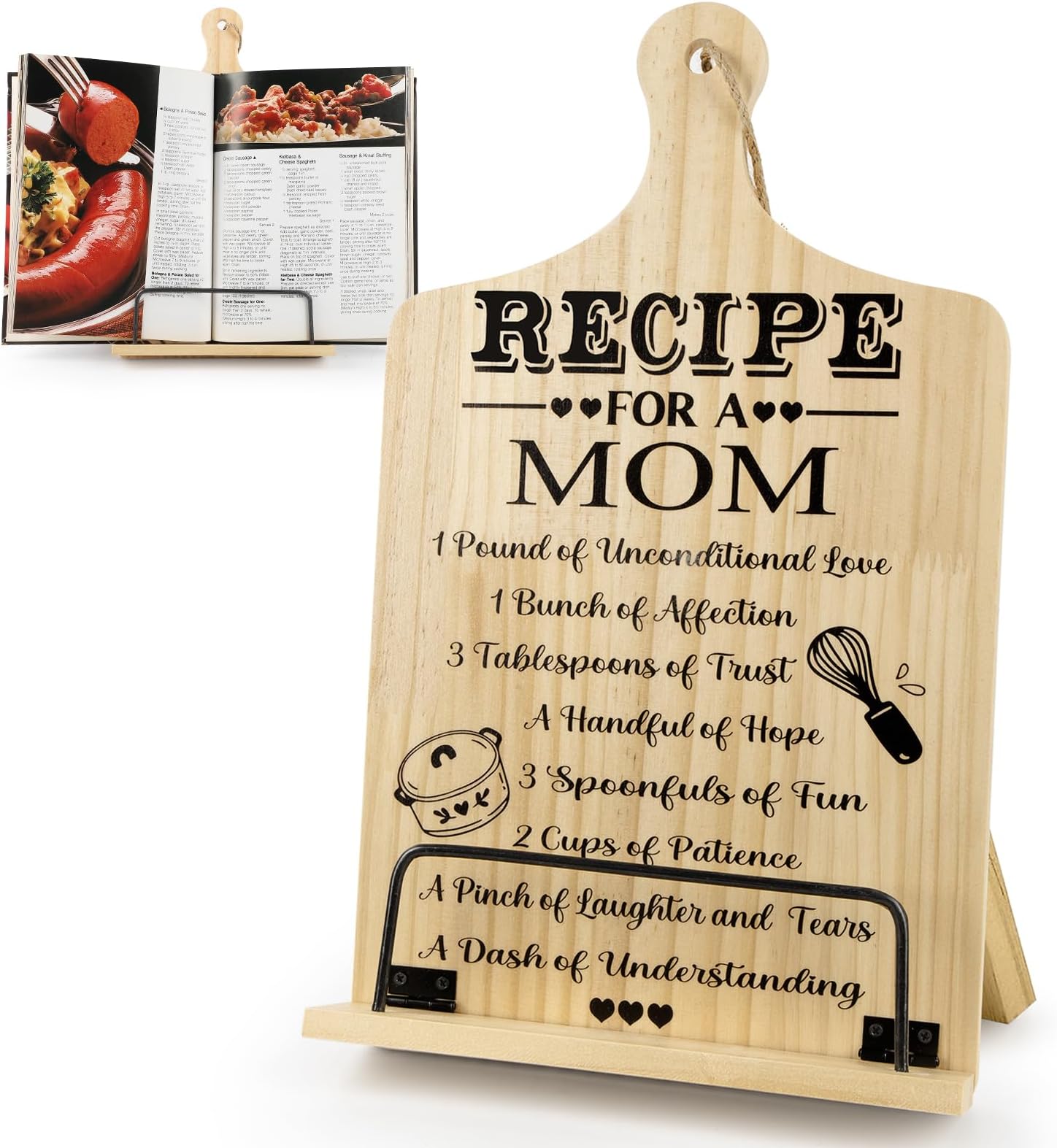 Amazon.com: Gifts for Mom,Mother's Day Gift,Cook Book Holder Cutting ...