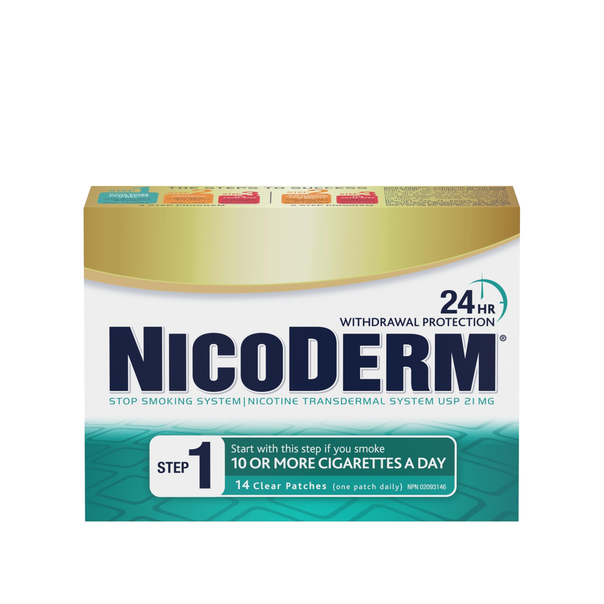 Nicoderm Step 1 Clear Patches, Quit Smoking and Smoking Cessation Aid ...