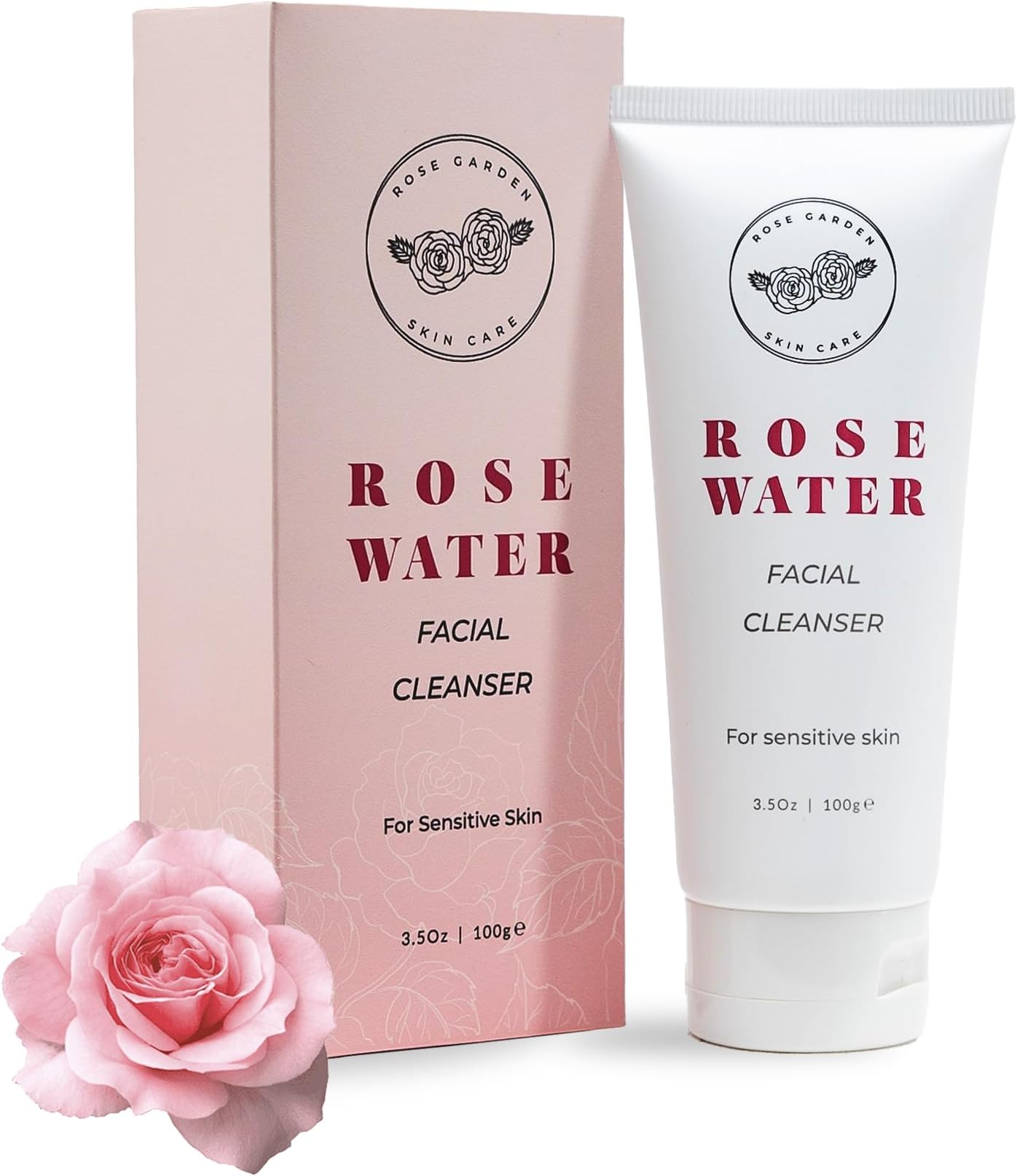 Amazon.com: Rose Garden Skincare Rose Water Facial Cleanser - Daily ...