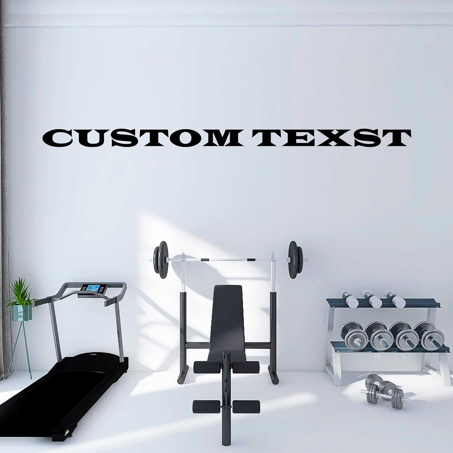 Amazon.com: Individual Gym Vinyl Lettering Decals for Walls - Big ...