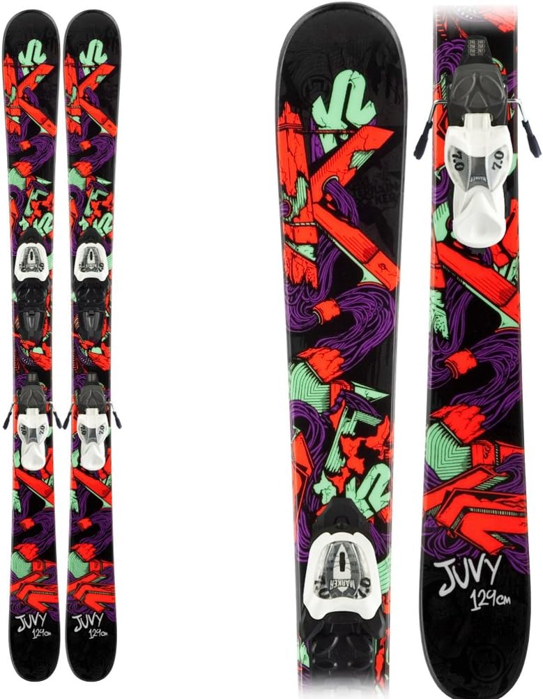 Amazon.com : K2 Juvy Kids Skis with Fastrak 7.0 Bindings : Alpine Skis ...