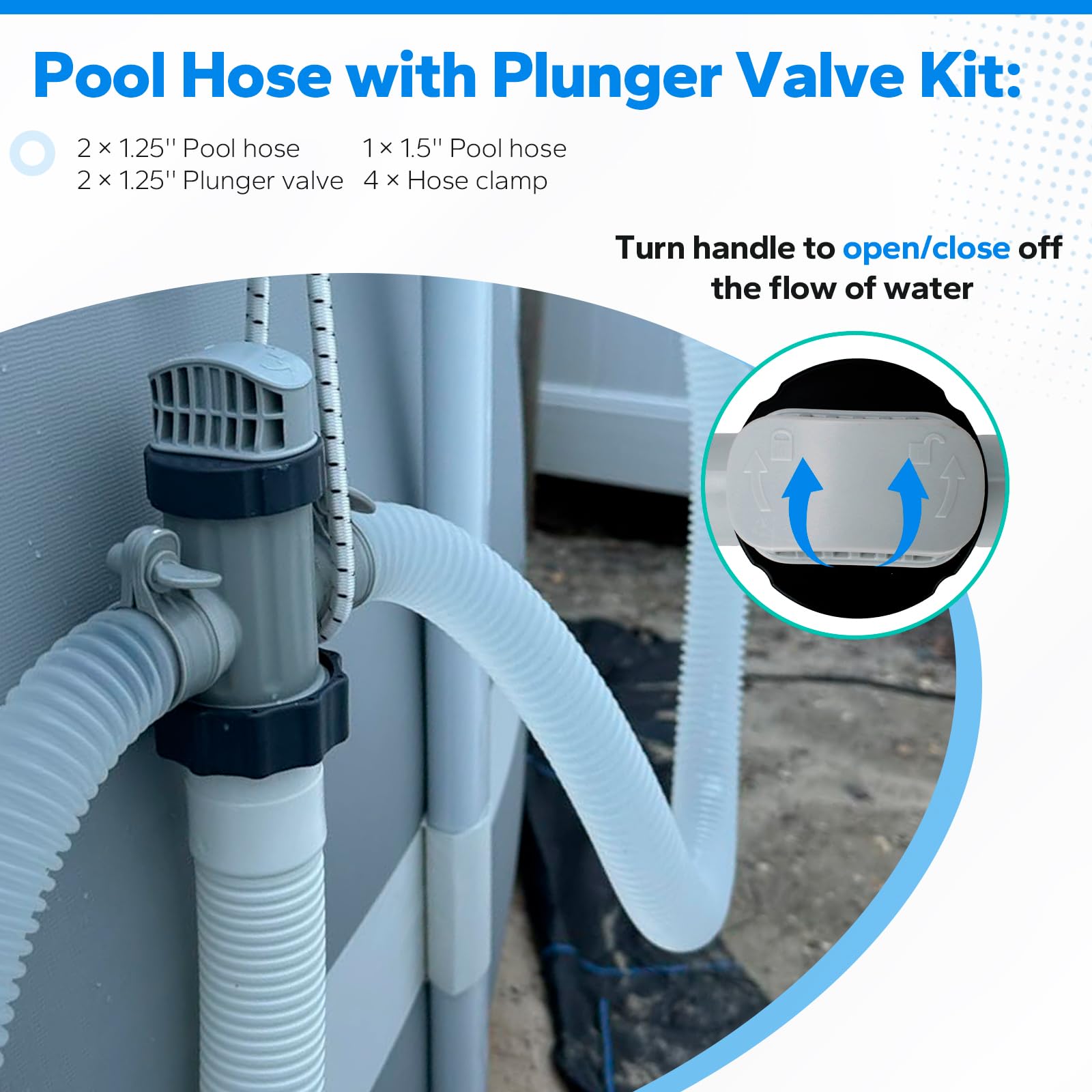 Snapklik.com : Pool Hoses For Intex Above Ground Pool And Pump, Above ...