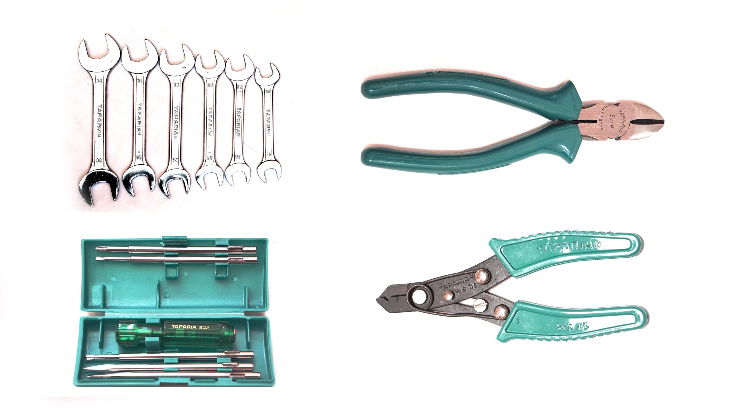 Taparia TK010 1101, DEP06, 802, WS05 Plier, Screwdriver, Side Cutter, Wire Stripper, Spanner Set ...