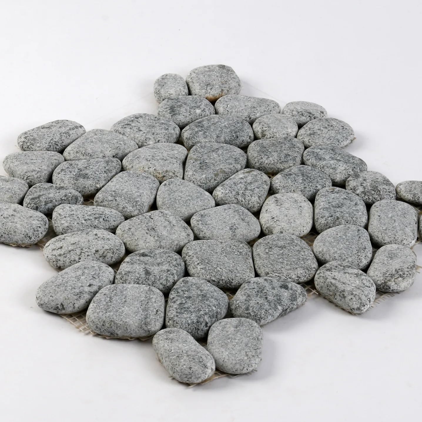 Stonestories Classic Grey Flat Pebble Marble Mosaic Tile for Wall ...