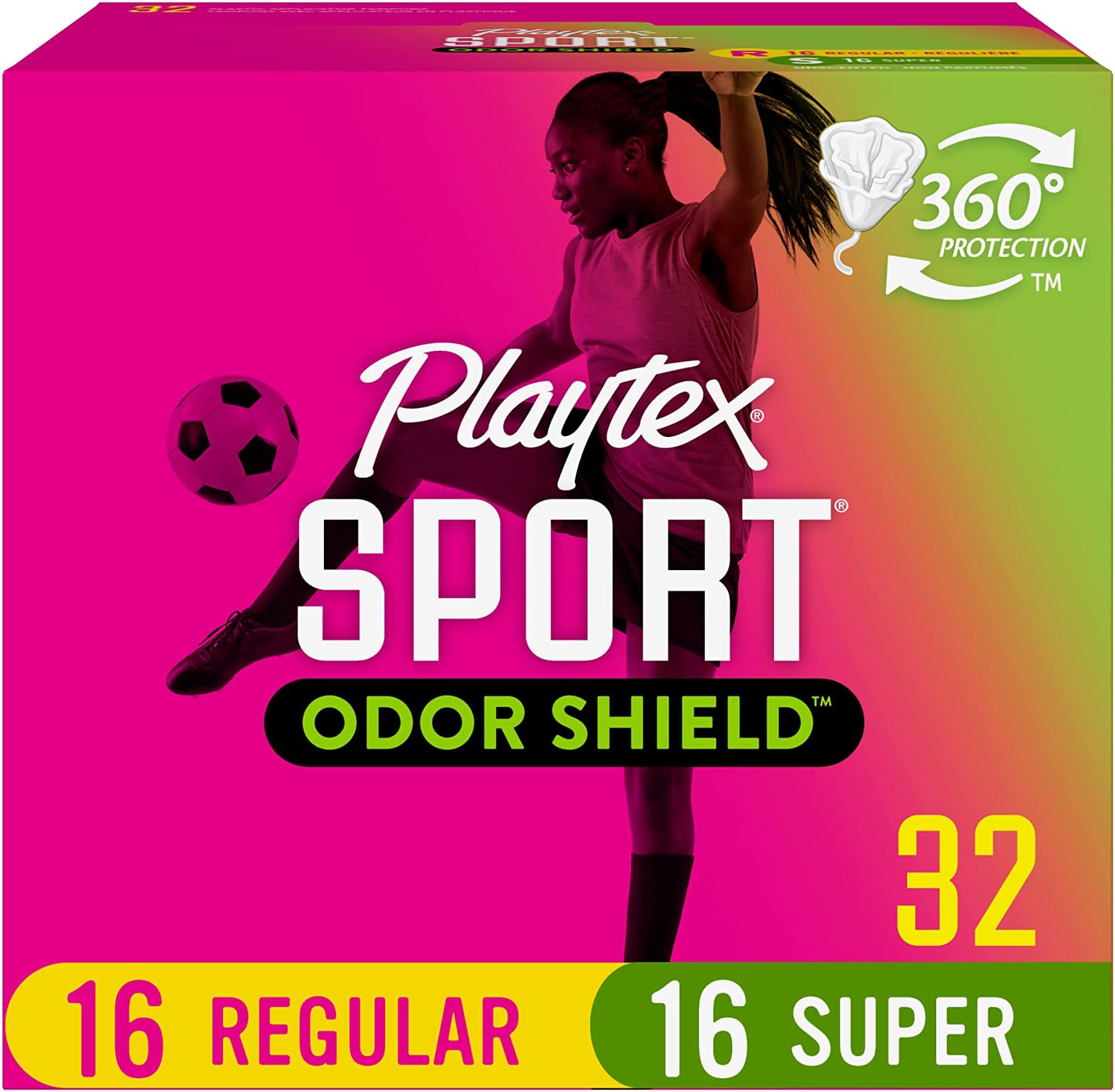 Amazon.com: Playtex Sport Odor Shield Tampons, Multipack (16ct Regular ...
