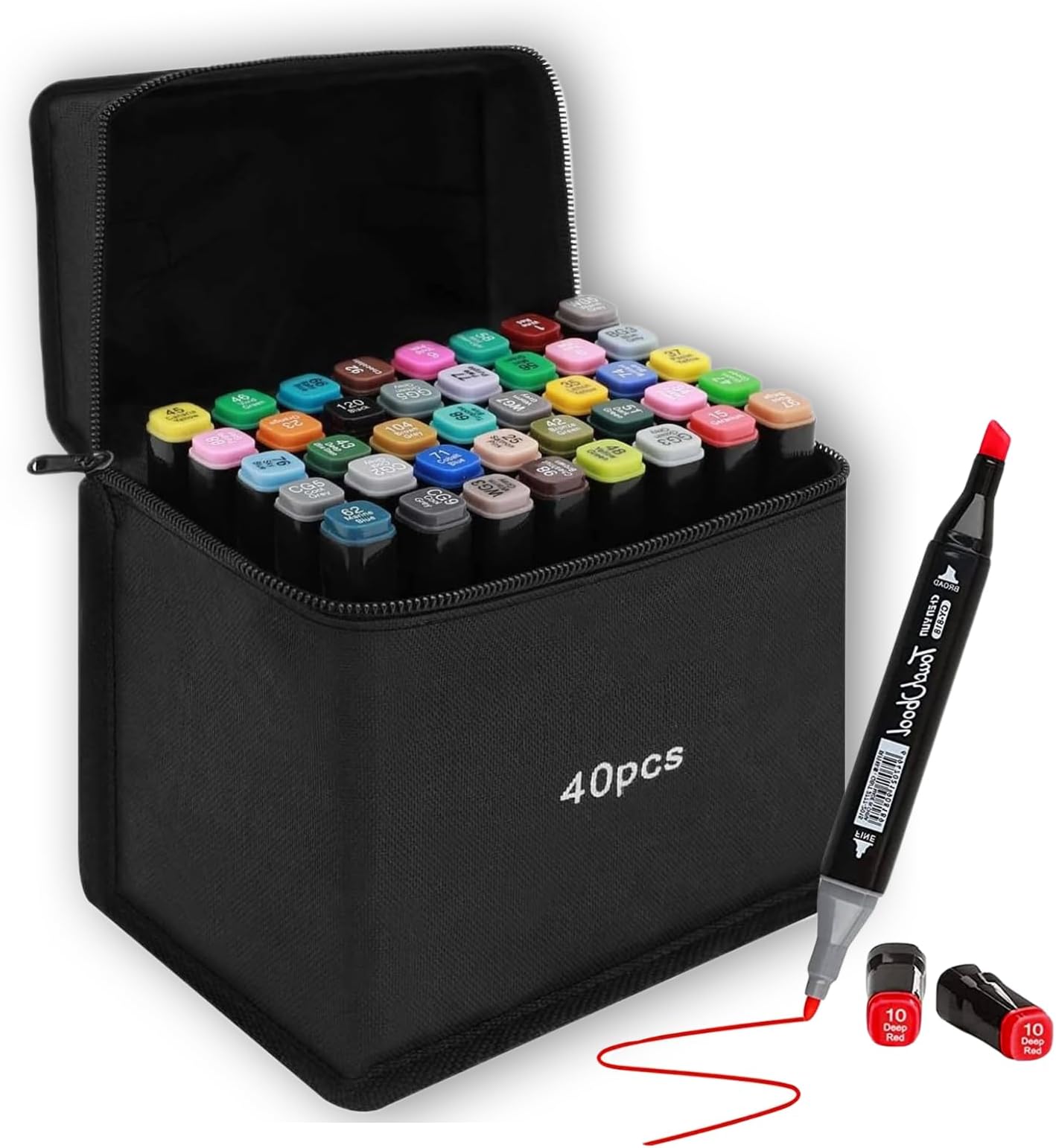 LN COZY CORNER 40 PCS Dual Tip Alcohol Marker, Professional Art Markers ...