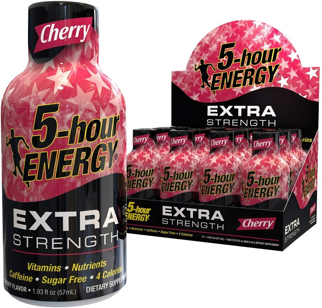 Amazon.com: 5-hour ENERGY Shot, Extra Strength Cherry, 1.93 Ounce, 12 ...