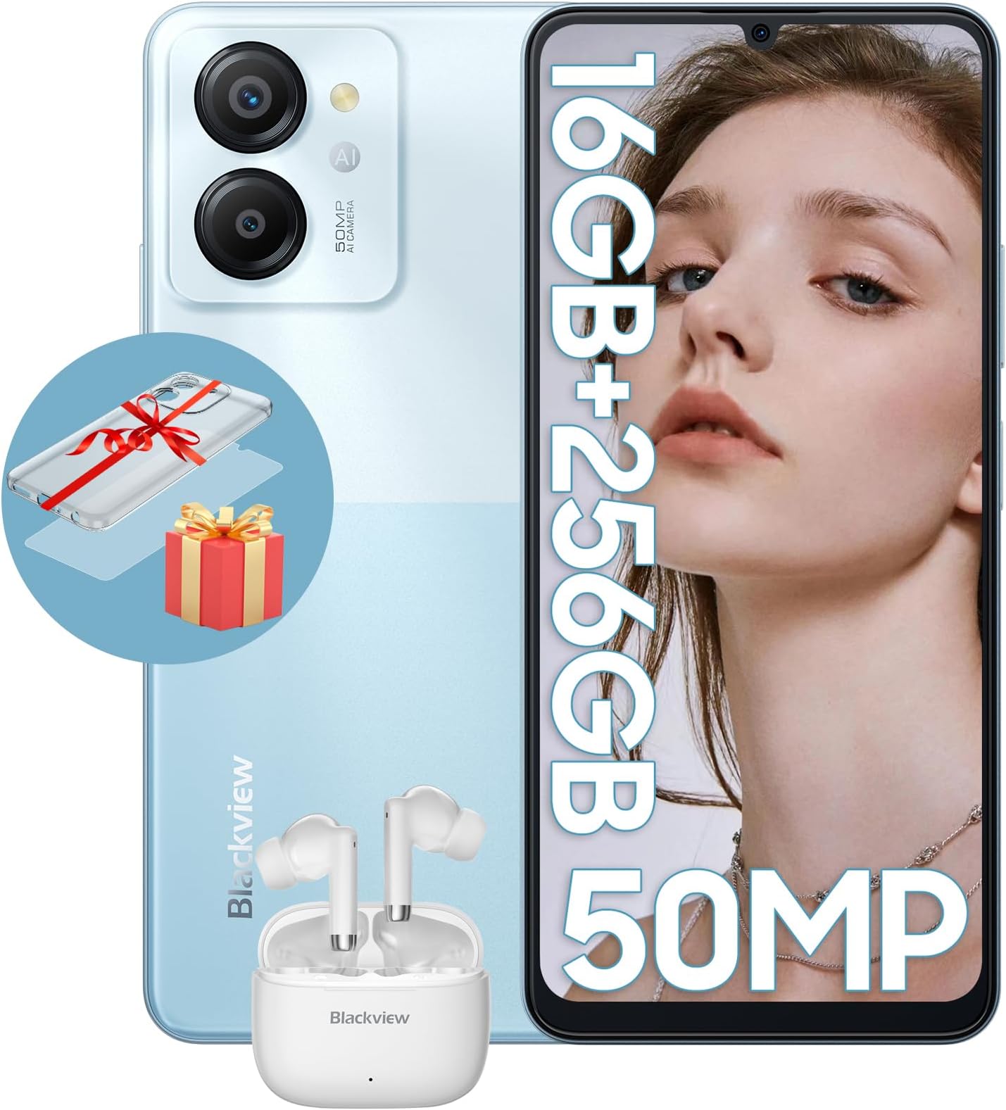 Amazon.com: Blackview Color 8 Unlocked Cell Phone, 16GB+256GB/SD 2TB ...