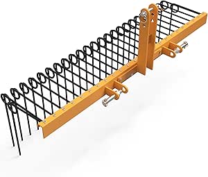 Amazon.com : YINTATECH 3 Point Pine Straw Rake, Steel Spring Landscape ...
