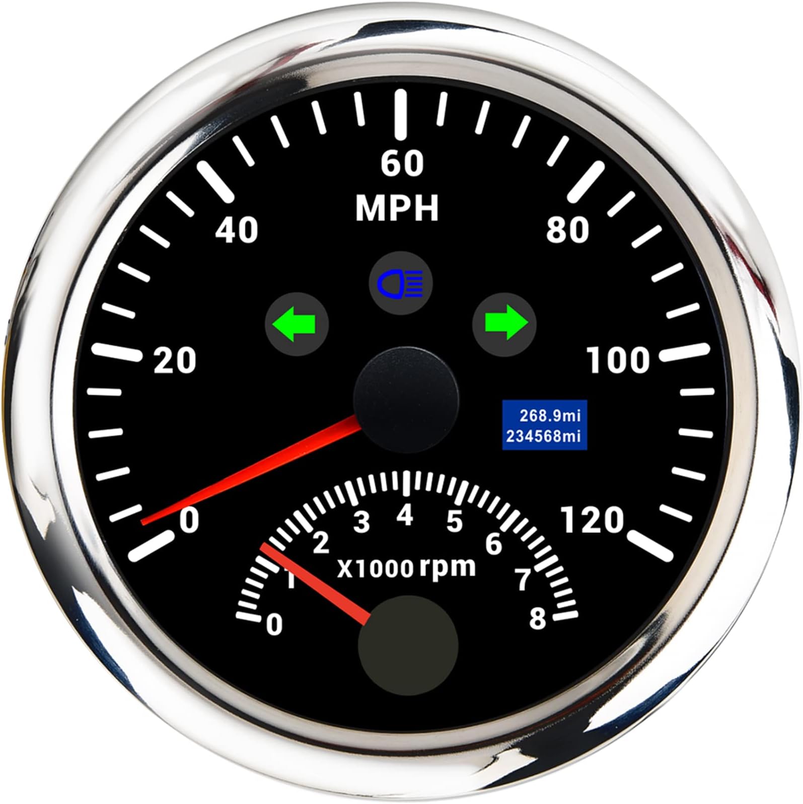 Amazon.com: Dolphin Gauges 5" GPS - Hot Rod - Street Rod - Quad Style ...
