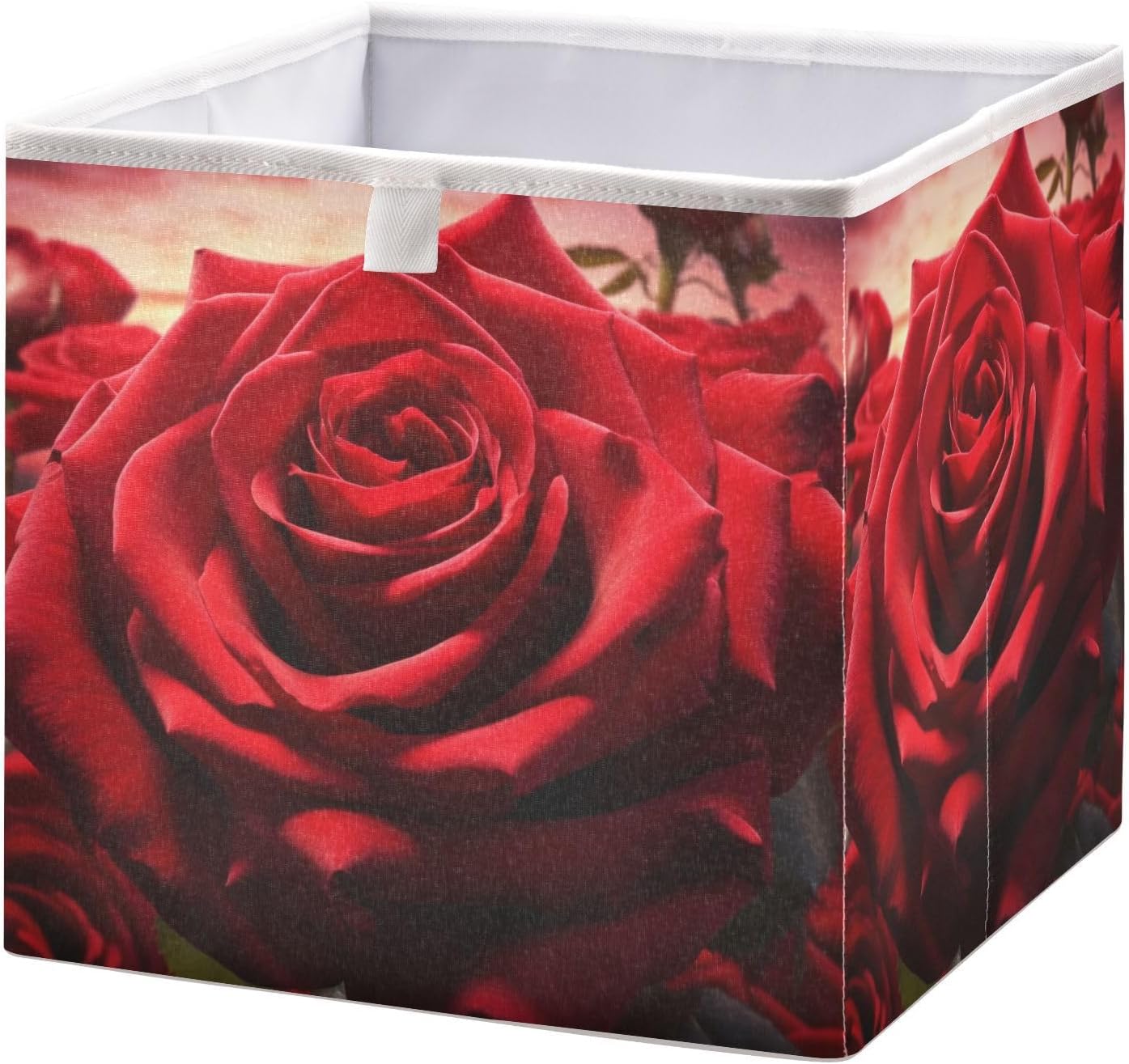 Amazon.com - Bulletgxll Red Rose Cube Storage Bins 11x11x11 inch ...