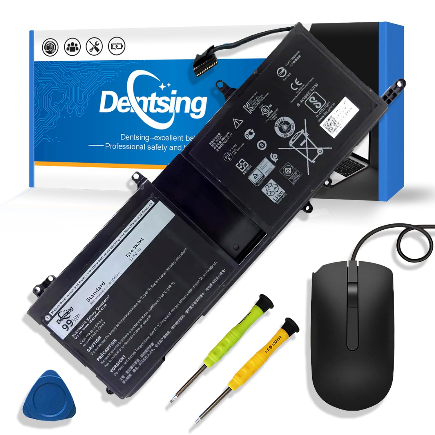 Amazon.com: Dentsing 9NJM1 - Batería de repuesto para laptop Dell ...