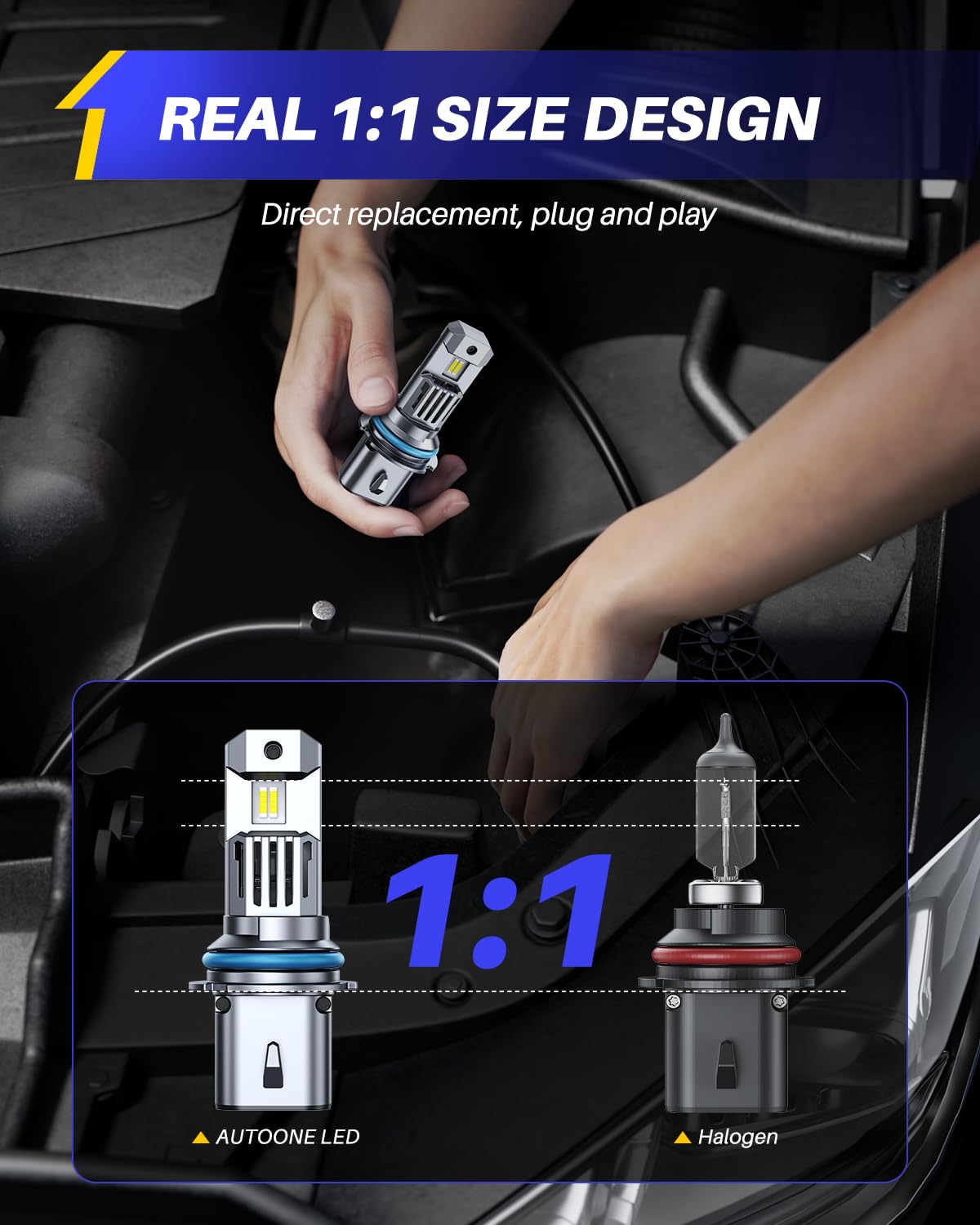 Snapklik.com : AUTOONE 9007/ HB5 Bulbs 40000LM For Automotive Halogen ...
